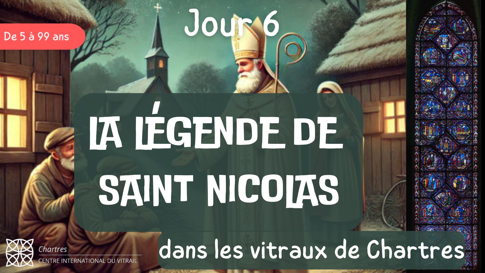 La légende de Saint Nicolas - Vitrail de la cathédrale de Chartres